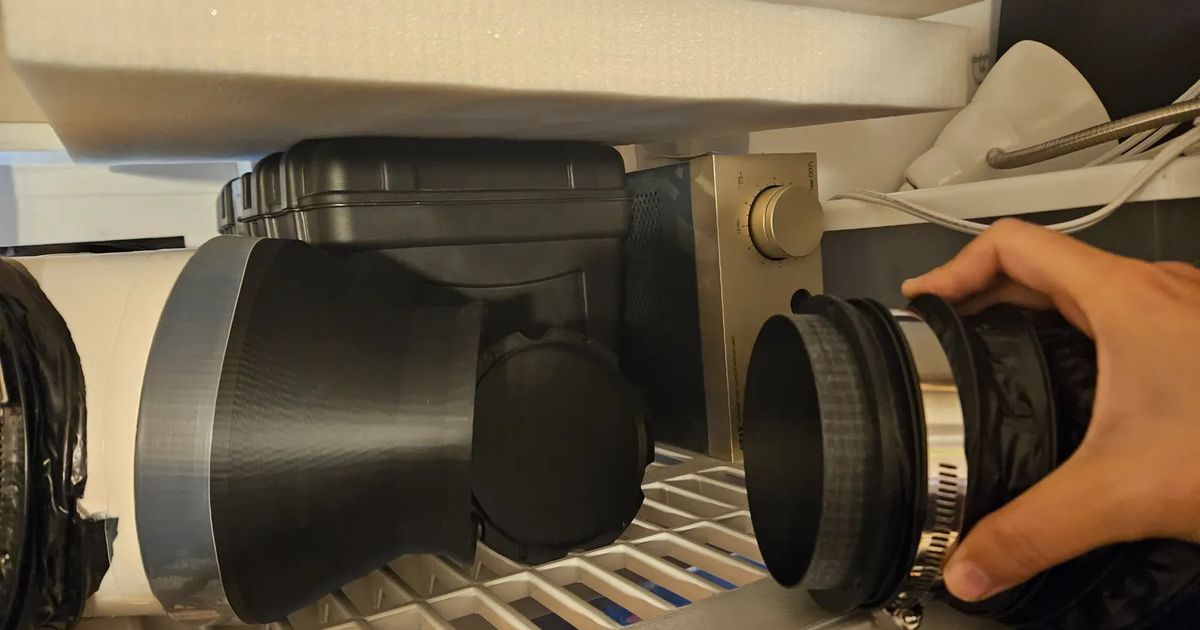 6" to 4" reducer with hose connector and end cap by ryzellon | Download ...