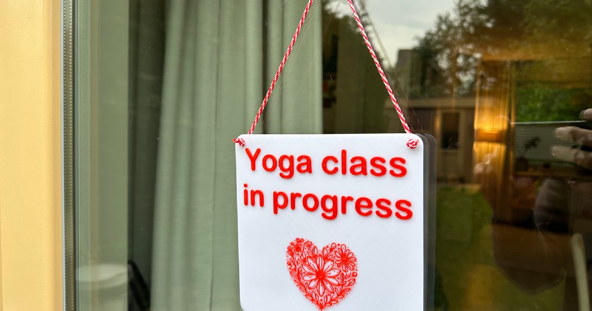 Yoga Class In Progress - Sign to not be disturbed during Yoga by ...