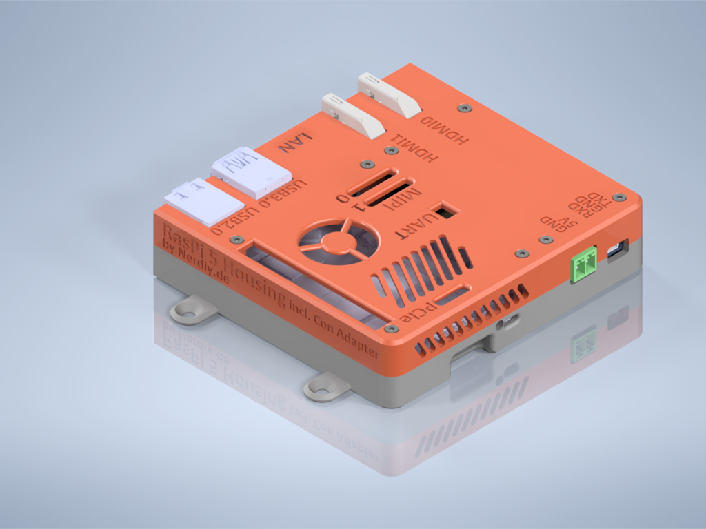 Raspberry Pi 5 & Waveshare Connector Adapter Housing by Nerdiy.de ...