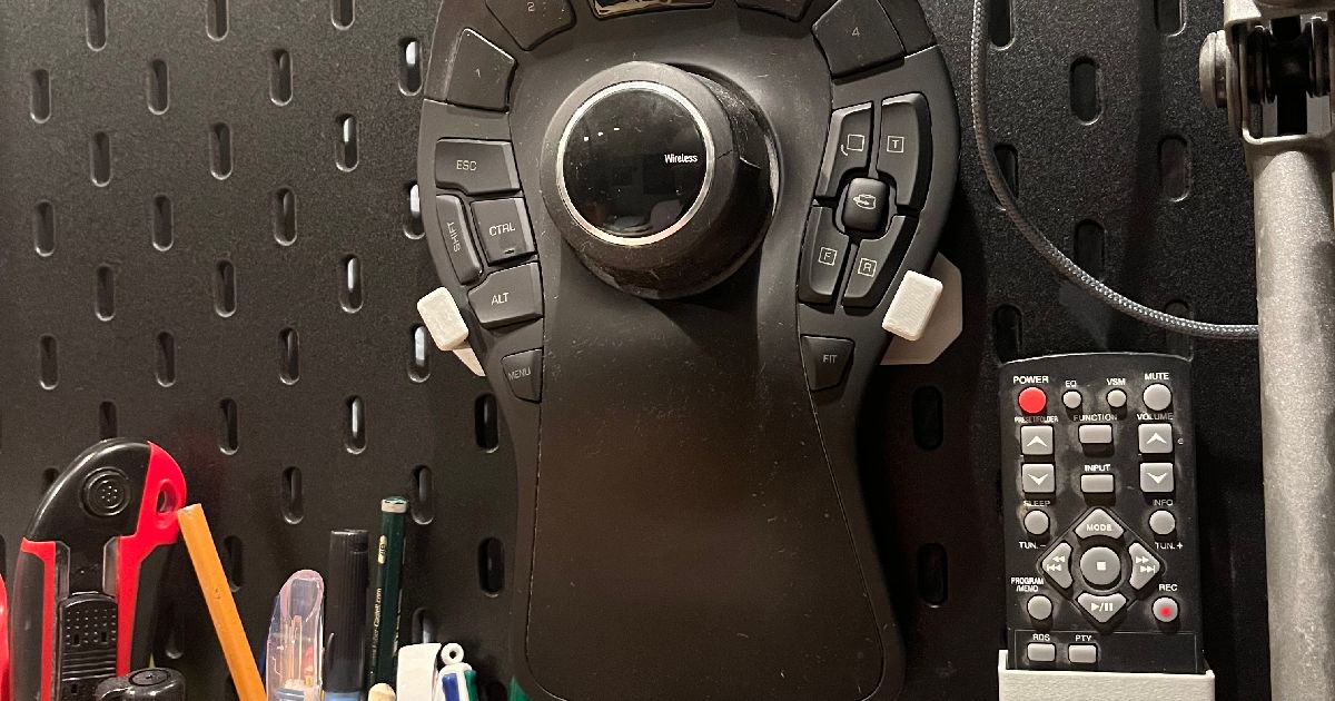 Skadis Spacemouse Pro Mount By Creja Download Free Stl Model