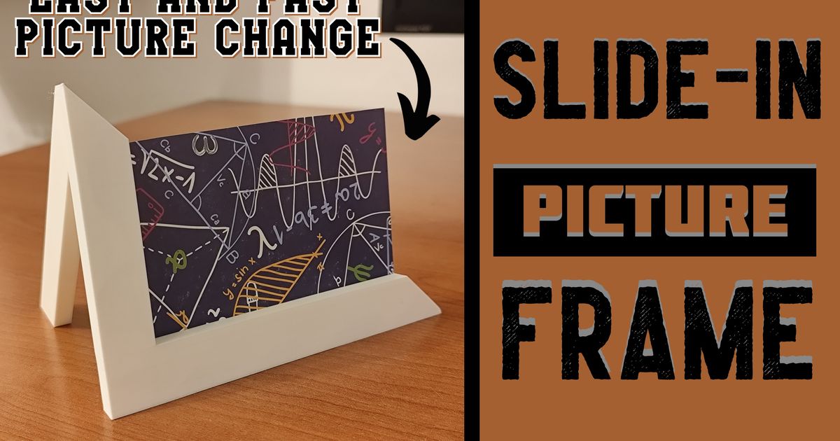 Modern Minimalistic Slide-In Picture Frame by Keno | Download free STL model | Printables.com