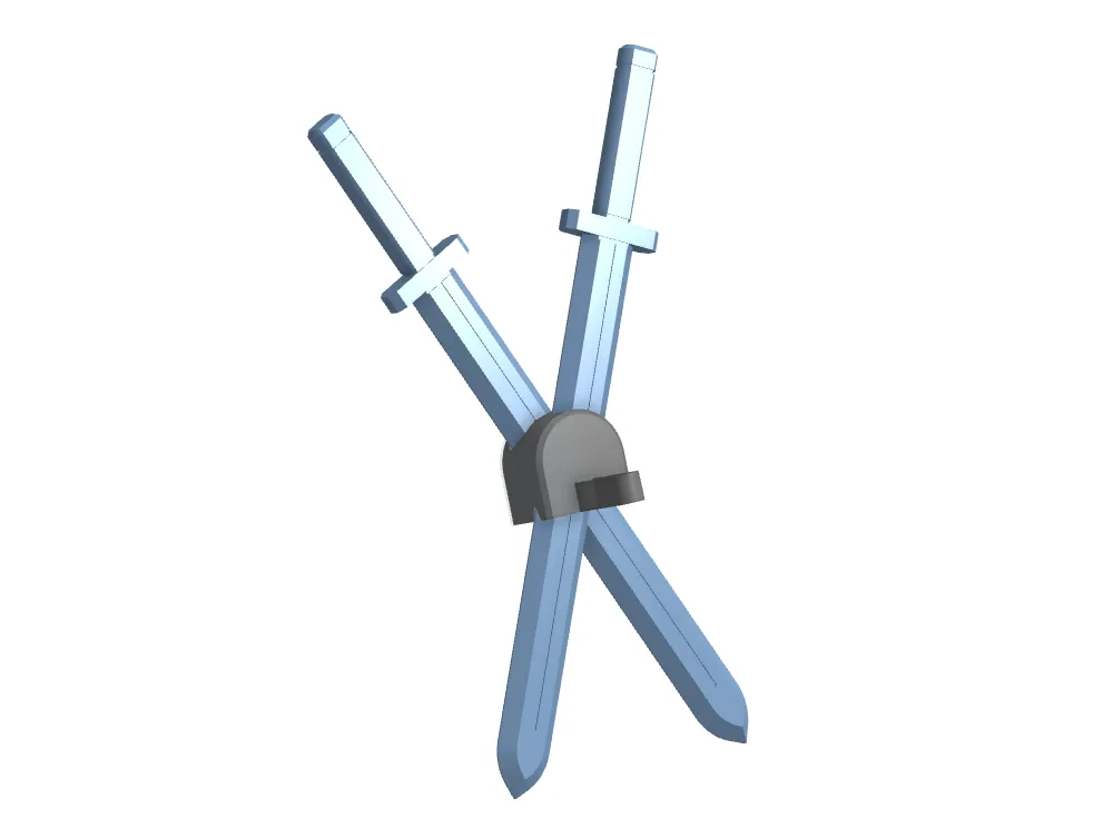 Dual Sword Back Strap by Hi_Im_Dave | Download free STL model ...