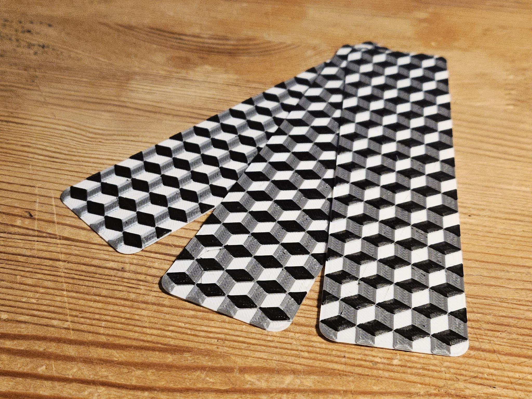 Infinite cubes pattern bookmark by mothdotmonster | Download free STL ...