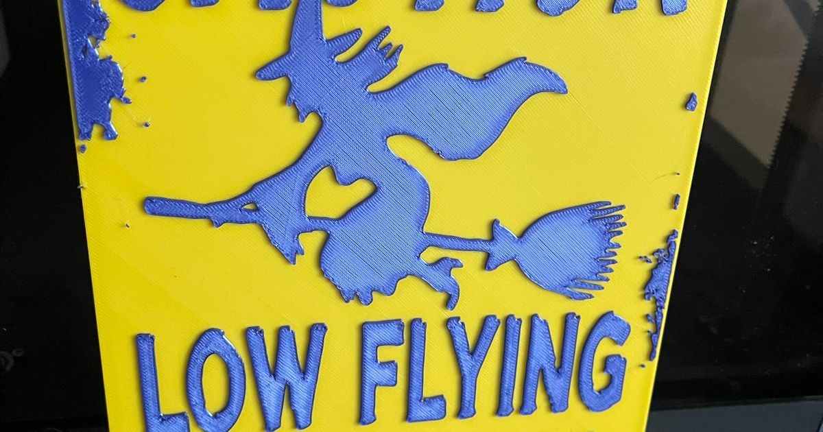 Low Flying Witches - Sign by ideat0m | Download free STL model ...