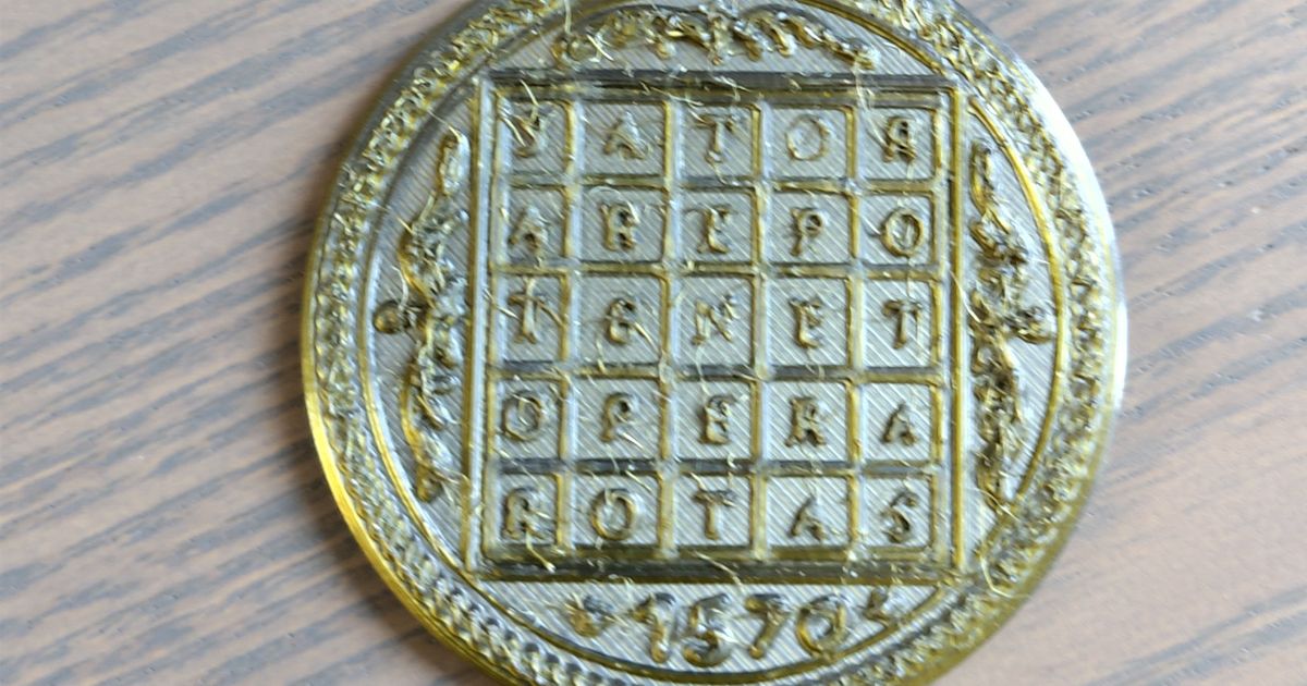 Medal with Sator Square by Thommyfix | Download free STL model ...