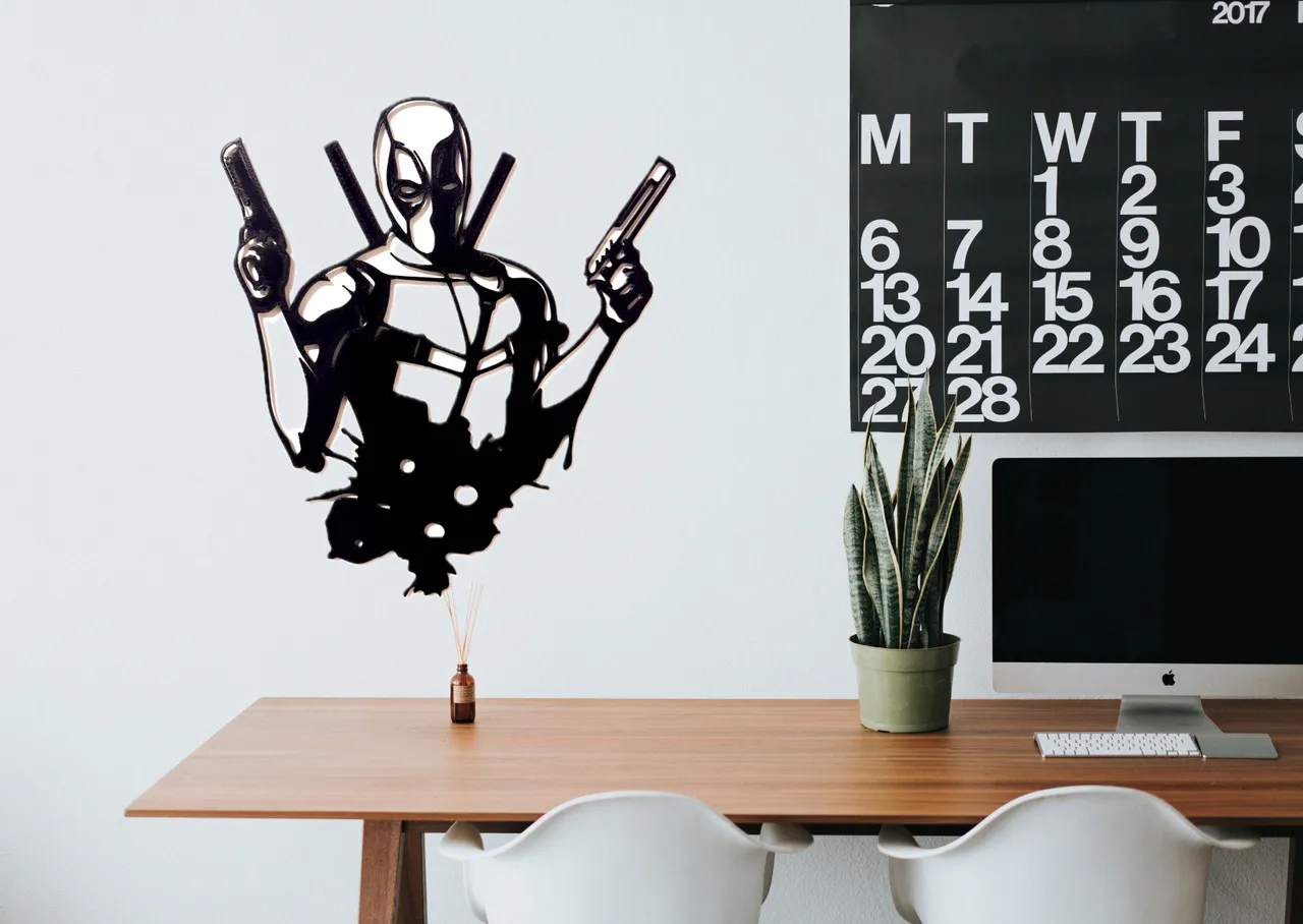 Deadpool With Guns Wall Art by OliPix Creative Lab by Rodolfo Daniel Sa ...