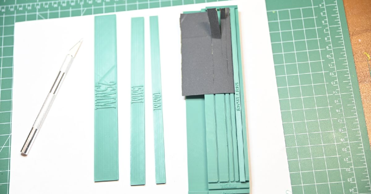 Sandpaper Cutting Guide for Sanding Sticks and pens. 5-25MM widths and ...