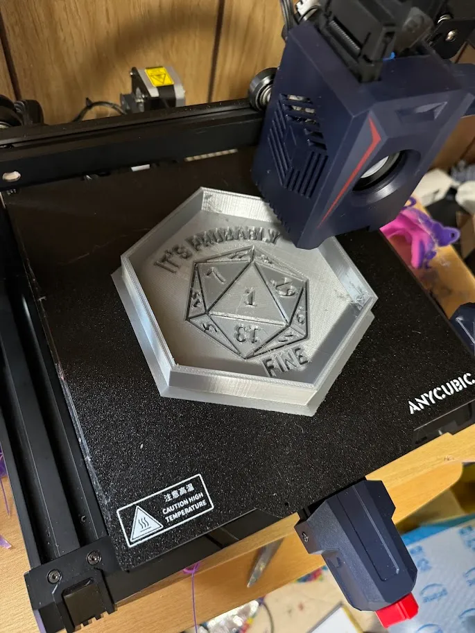 "It's Probably Fine" Nat 1 DnD Dice Tray by San G Dice | Download free ...