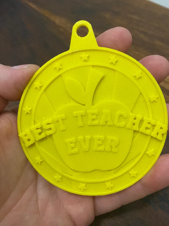 Best Teacher Ever Medal by Jt40_3d | Download free STL model ...