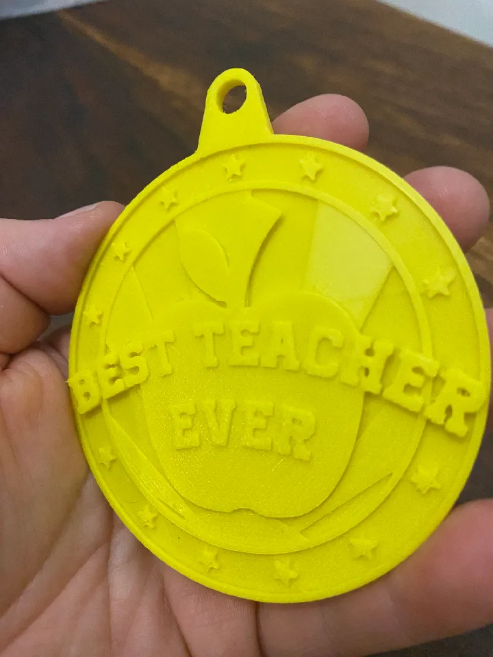 Best Teacher Ever Medal by Jt40_3d | Download free STL model ...