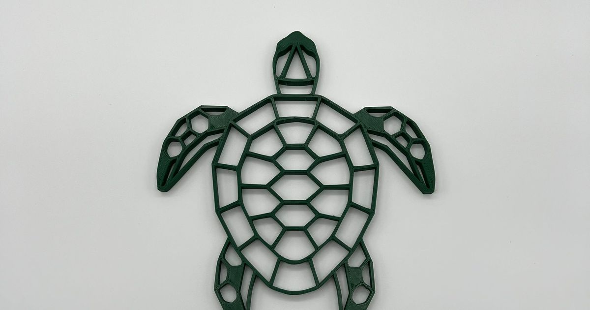 Geometric Sea Turtle by ar3Dprints | Download free STL model ...