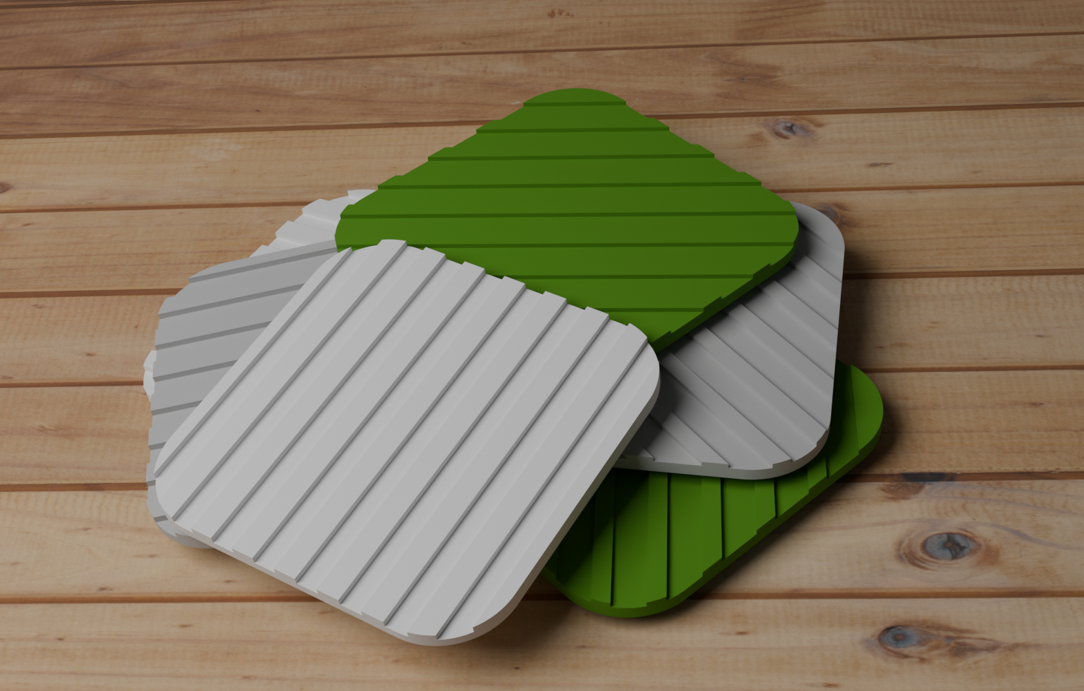 Modern striped coasters by Lil Zac | Download free STL model ...