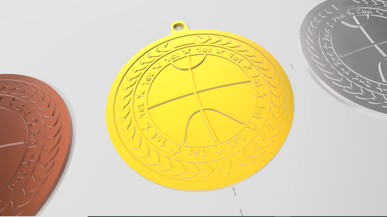 Basketball 1st,2nd,3rd place medals by Jt40_3d | Download free STL ...