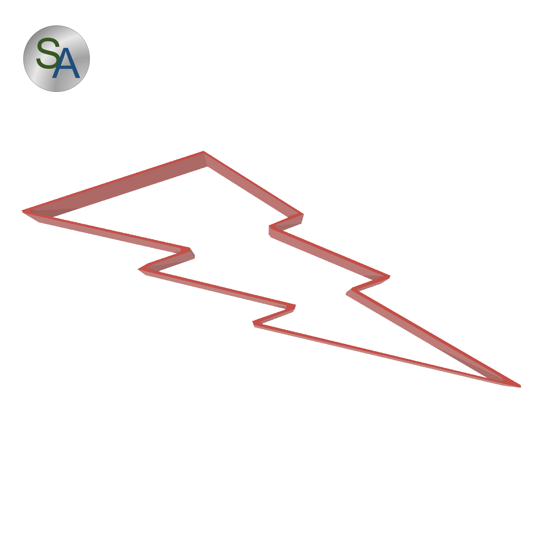 Lightning cookie cutter by Sebastián Alejandro | Download free STL ...
