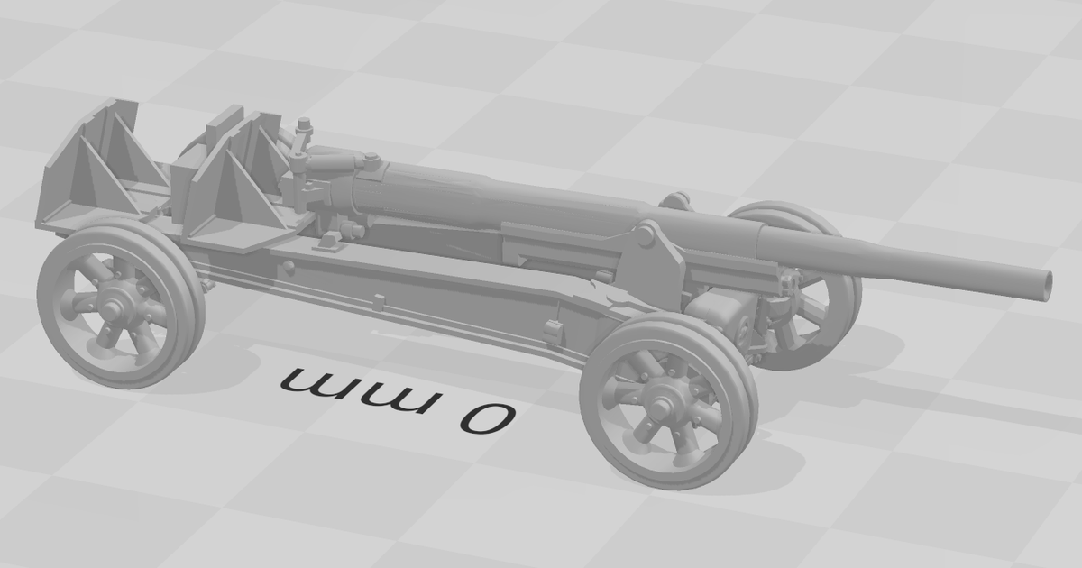 Canon de 155 GPF (Limbered) by RisaldarSingh | Download free STL model ...