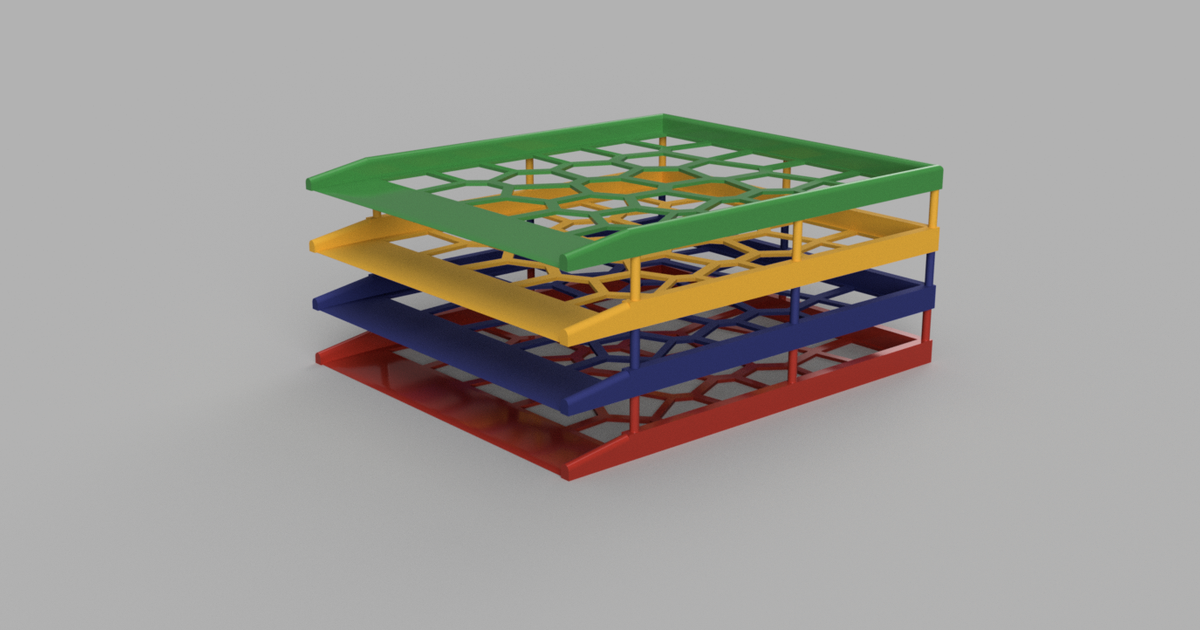 Stackable paper tray (remix) by A3Dsign | Download free STL model | Printables.com