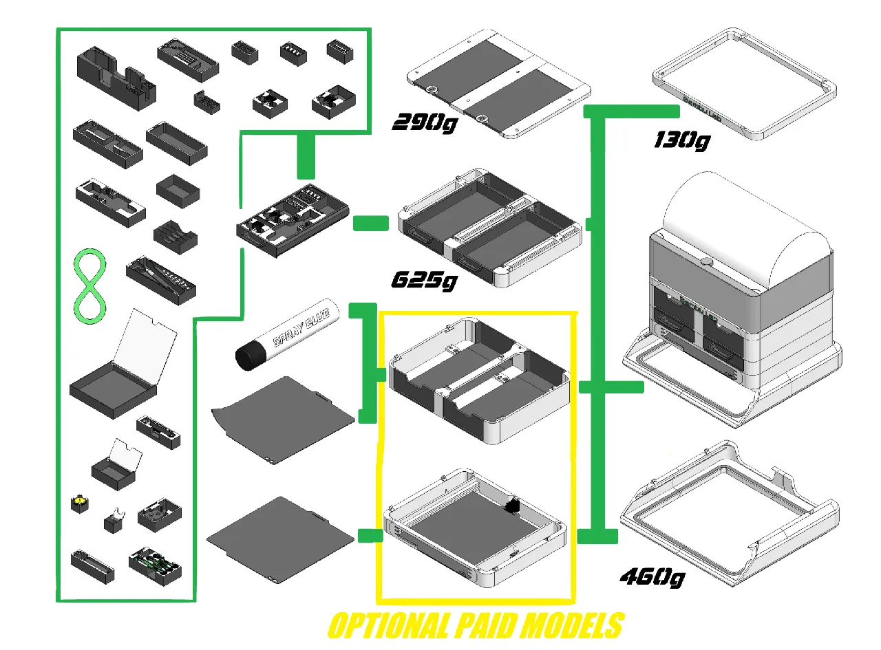 [BaBo duo] riser honeycomb (HSW) module by Willi | Download free STL ...