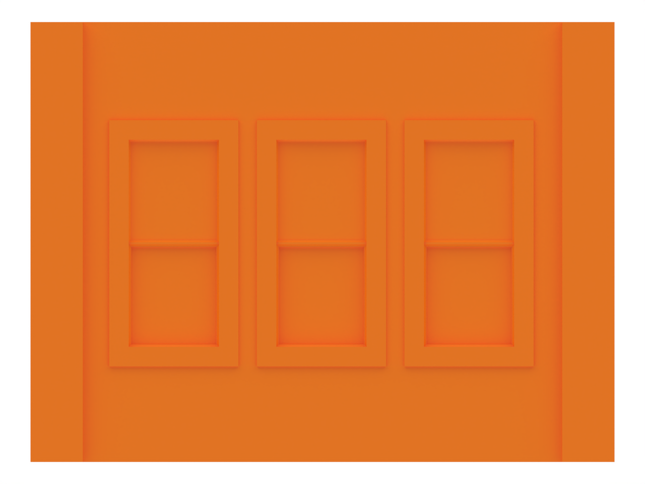 Scale Modular Building Overhung 1 over 1 Windows by Henry Levesque ...