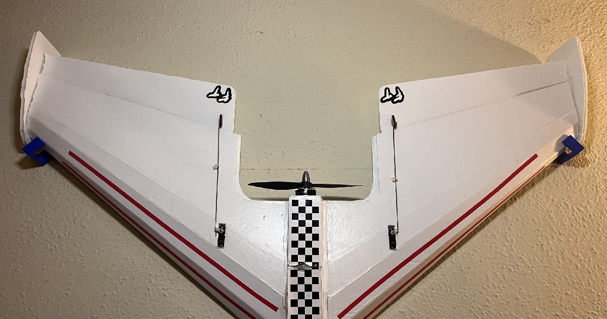 Wall mount hooks for RC delta wing (including Flite Test Mini Arrow) by ...