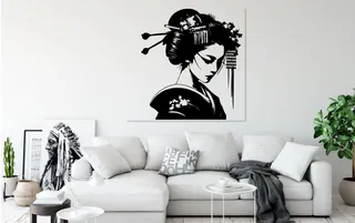 Chic Japanese Geisha Wall Art by Jura Švébiš | Download free STL model ...