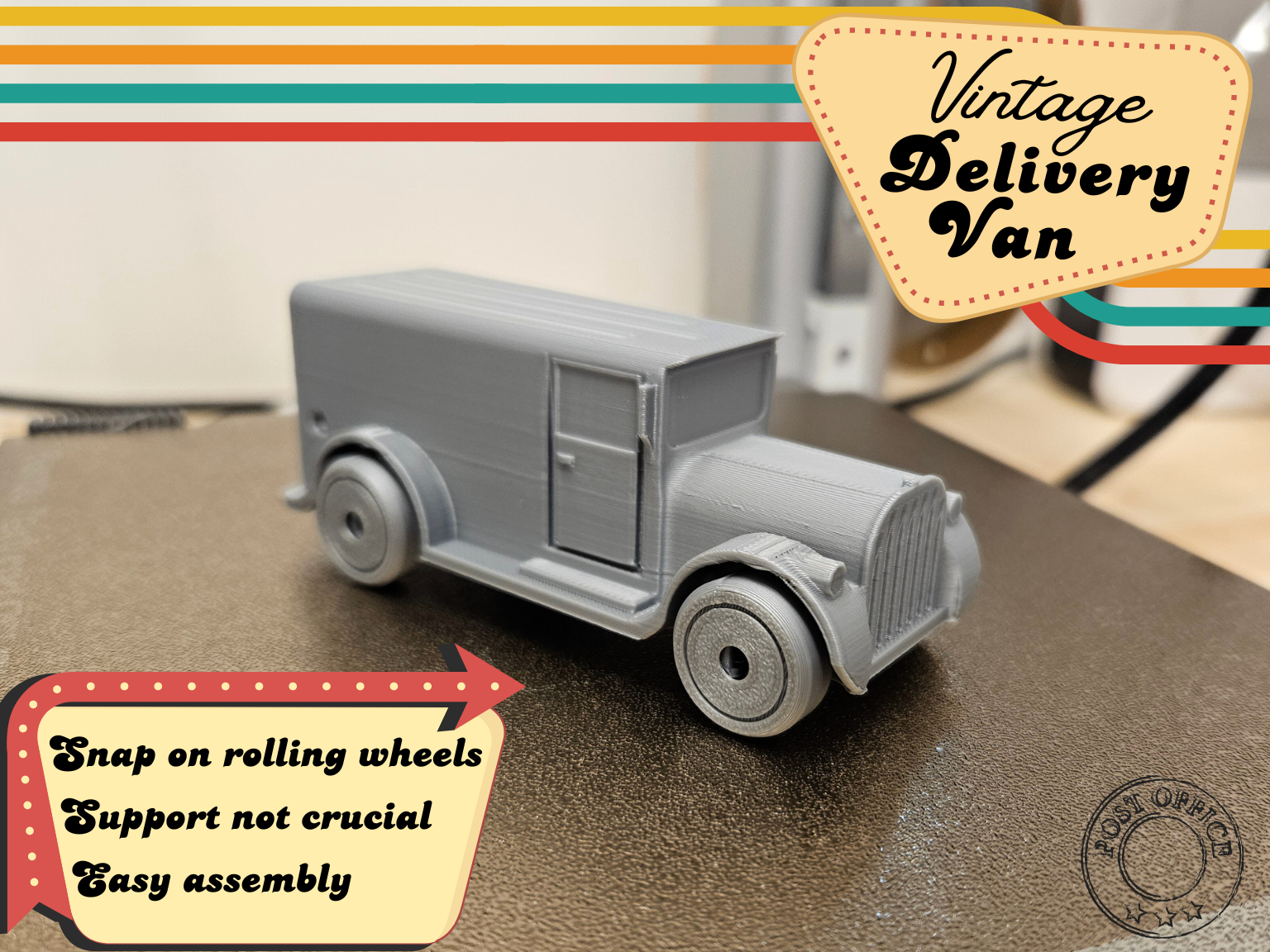 Retro Delivery Van (Panel Van/truck) Easy print by Andreas Fridh ...