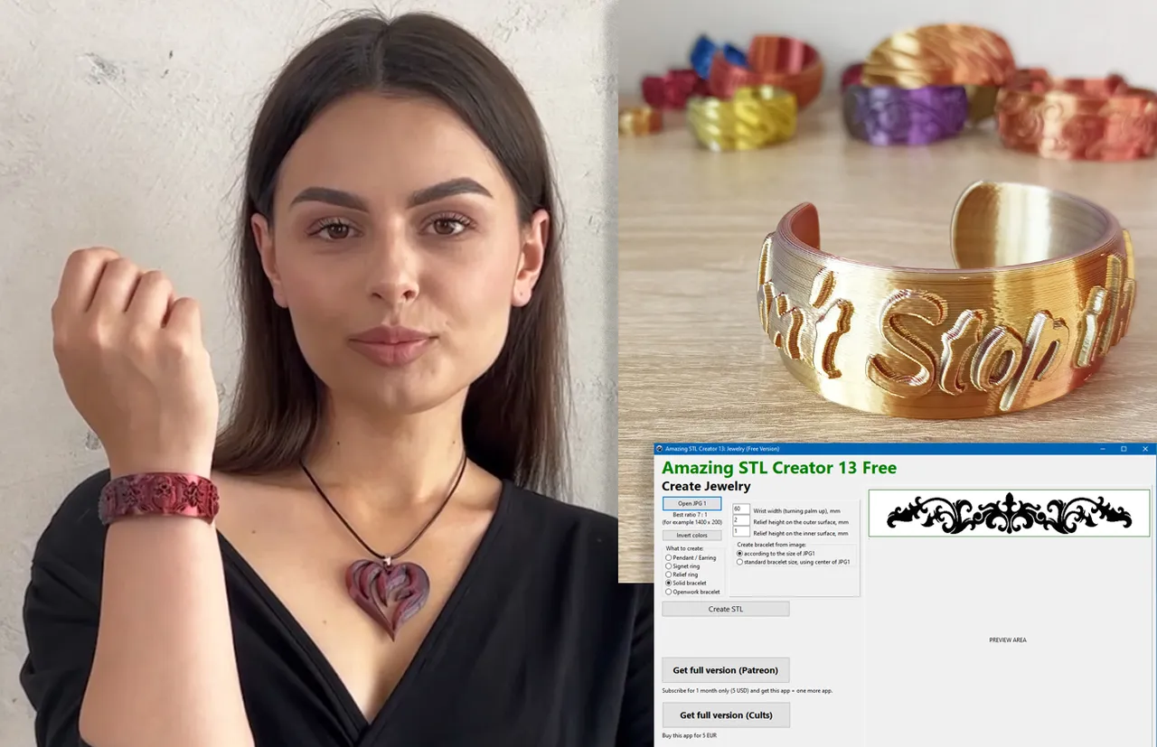 App to create bracelets by Print-in-Place_Fun | Download free STL model ...