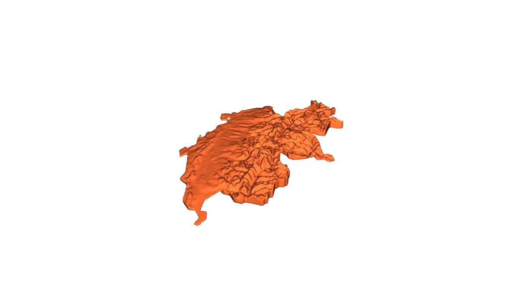 Terrain Map - Colored - Switzerland by Tamás Szász | Download free STL ...