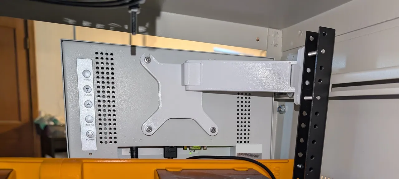 75mm VESA Mount with 1U Arm by clubniewski | Download free STL model ...
