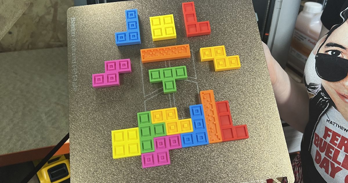 Single Color Tetris Tetromino Magnets (7-designs) by Kari (rhymes with ...