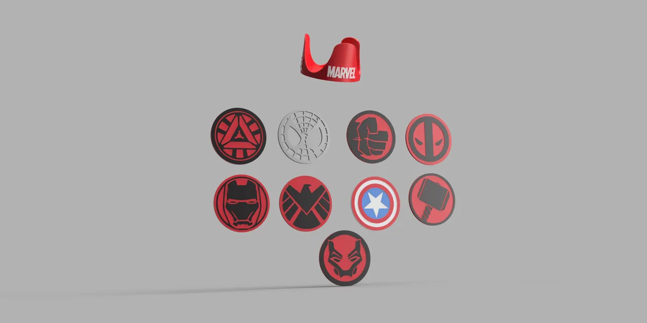 Marvel Coaster Set by LeTTDesign | Download free STL model | Printables.com