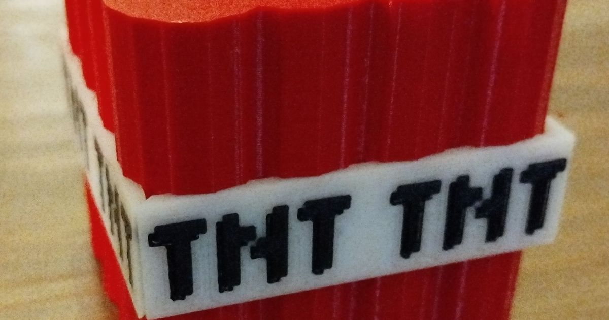 Minecraft TNT Storage Box - parametric multipart OpenSCAD model par ...