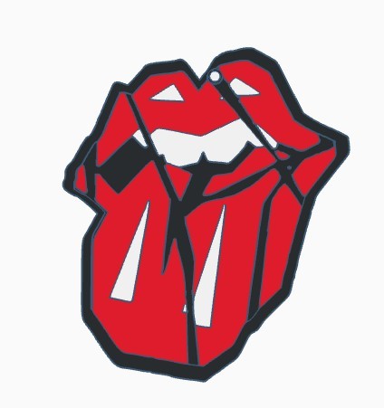 Rolling Stones "Tongue and Lips" 2023 - Angry Keychain by MMichelM ...