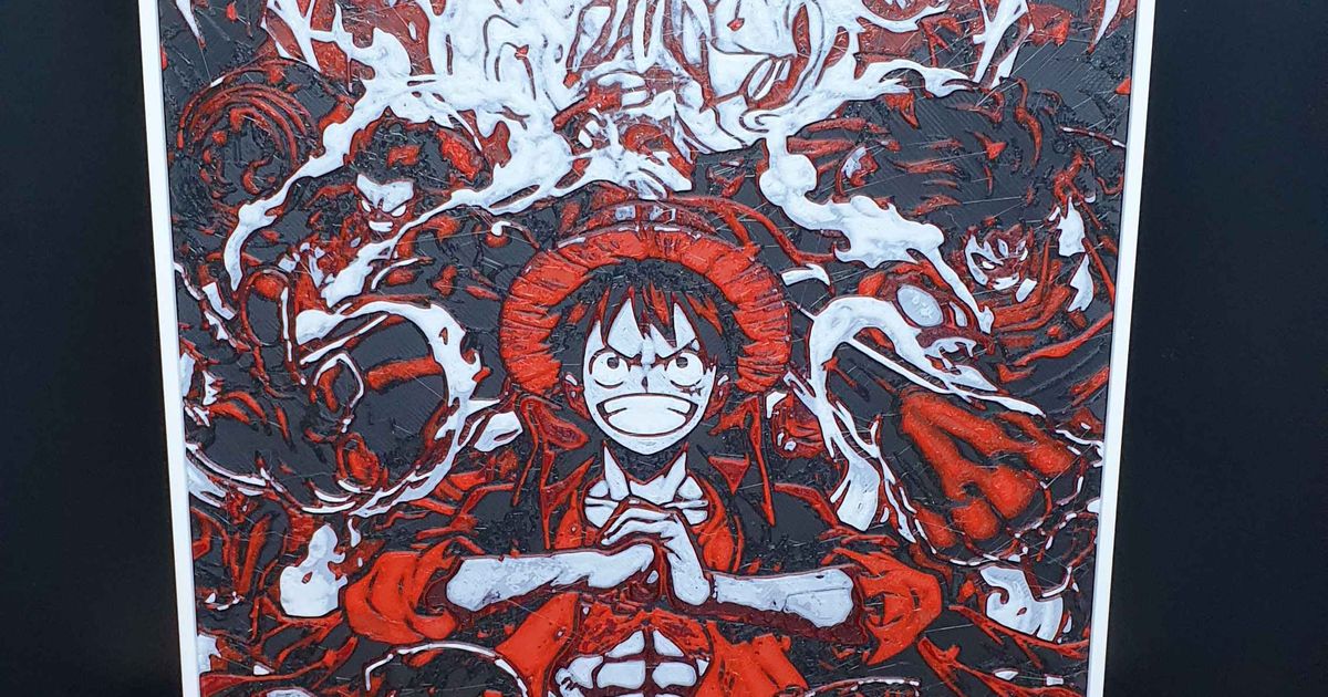 HueForge Luffy final evolution One Piece in frame by Chassou | Download ...