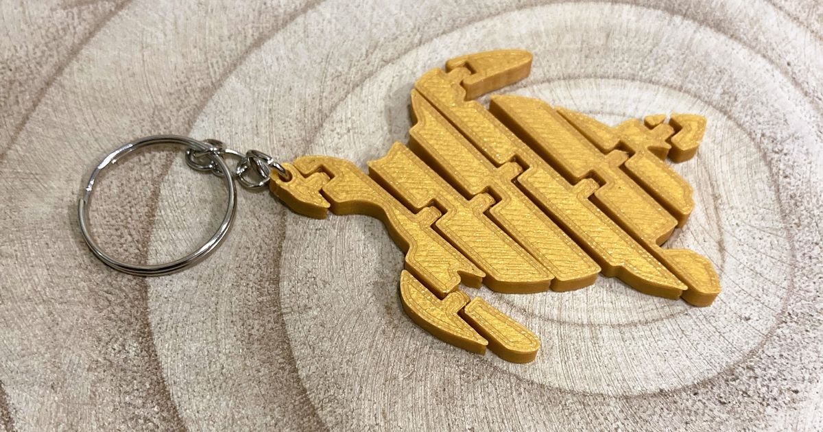 Articulated turtle keychain by Franchescor | Download free STL model ...