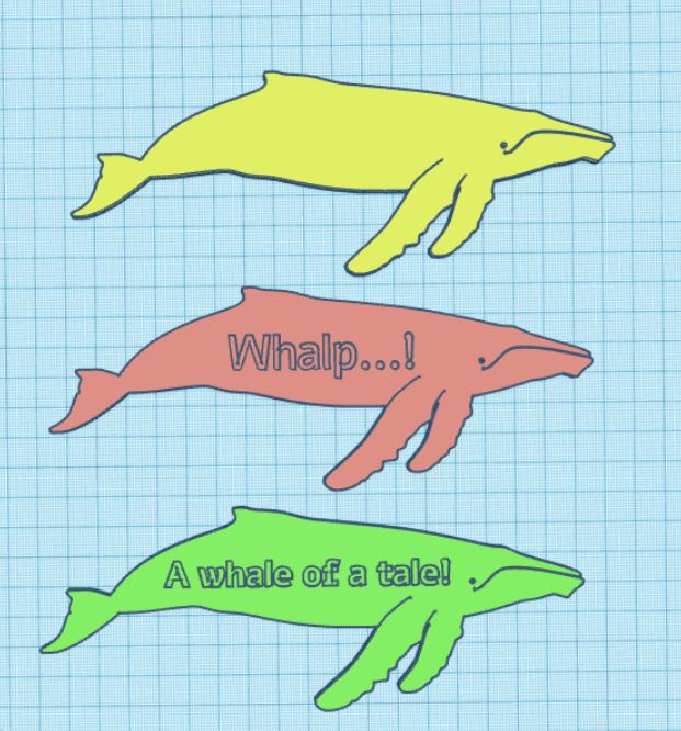 Customizable Humpback Whale Bookmark by Space_Gal | Download free STL ...