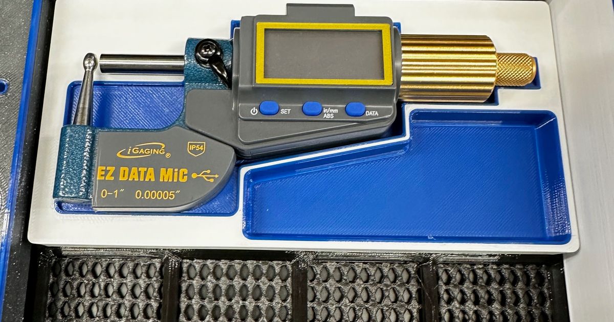 iGaging tube micrometer Gridfinity tray by RickJ19Zeta8 | Download free ...