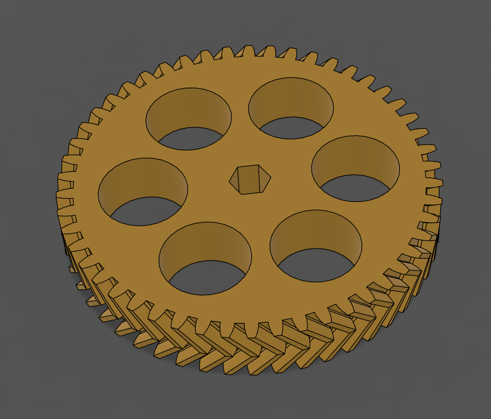Bambu filament winder 50tooth gear step by Stephen Hall | Download free ...
