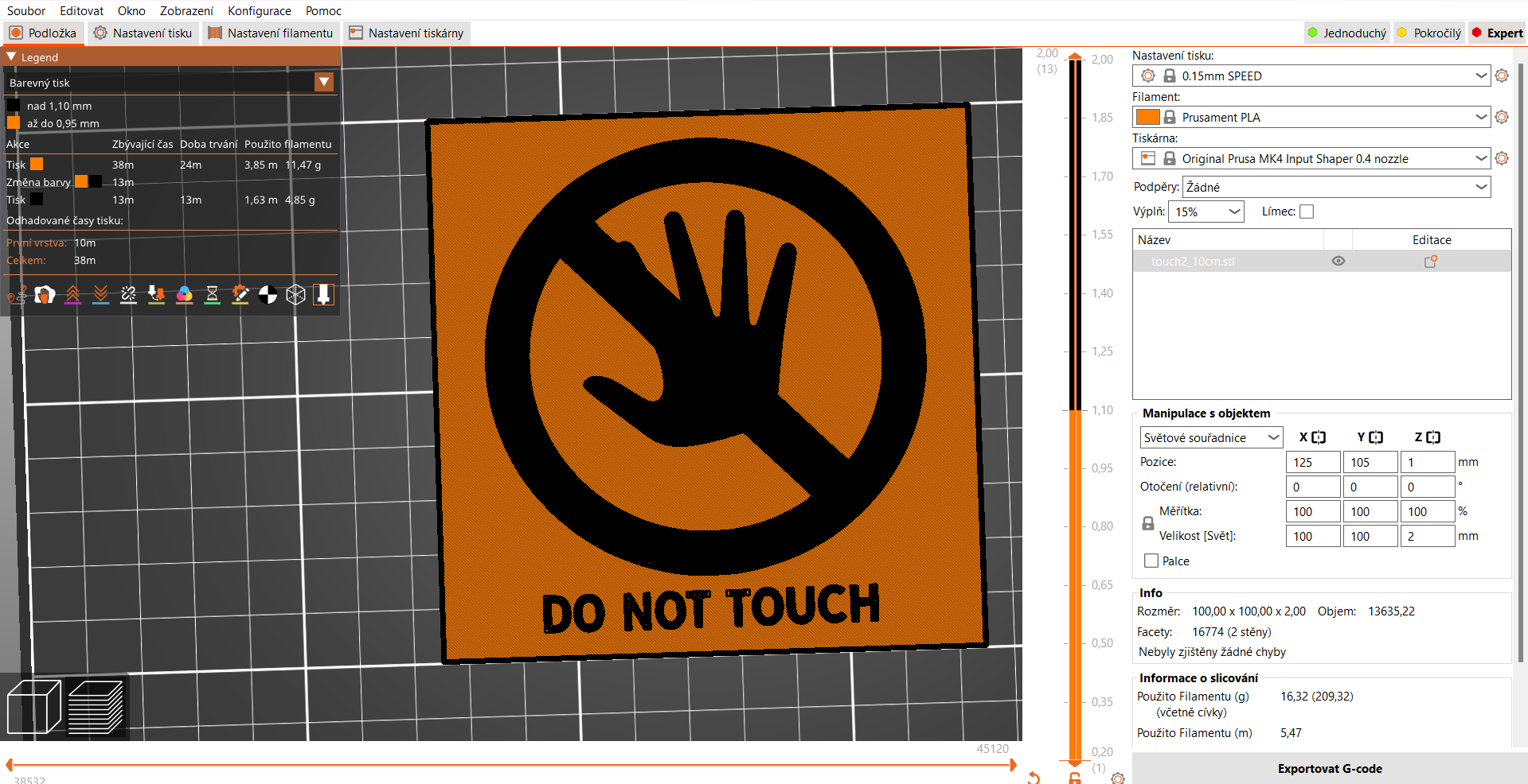 Sign: DO NOT TOUCH by Nina Máčová | Download free STL model ...