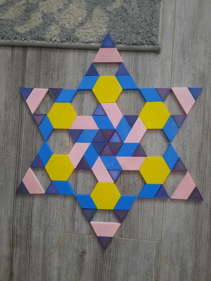 Pattern Blocks and Tangram Shapes by Jedder | Download free STL model ...