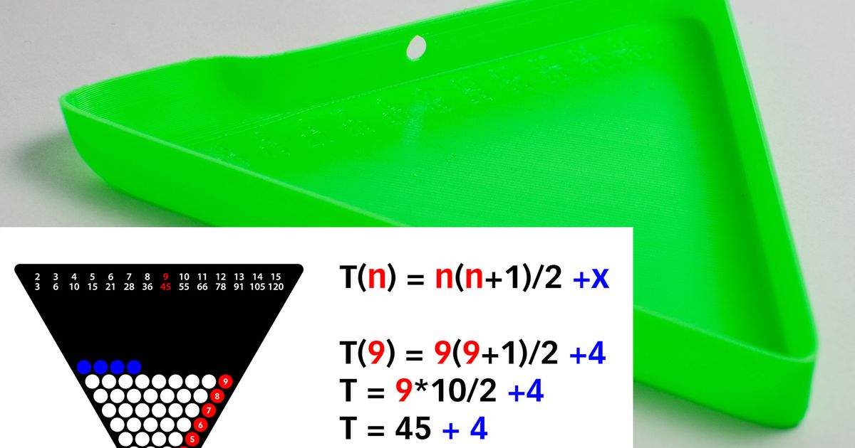 Medical Tablet Counting Triangle by scullptourist | Download free STL ...