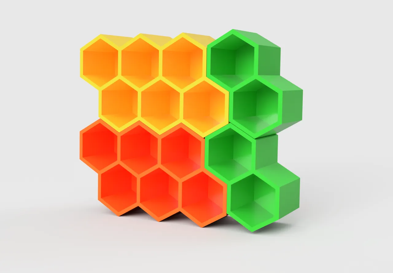 Stackable Honeycomb Spice Rack by Lexie_Eclectic | Download free STL ...