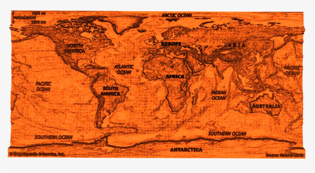 World Map in 2D wall Art by stefwxters | Download free STL model ...