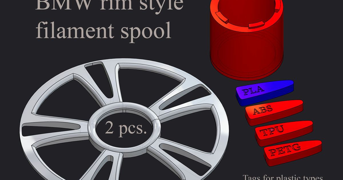 Filament spool in the style of BMW rims by klew | Download free STL ...