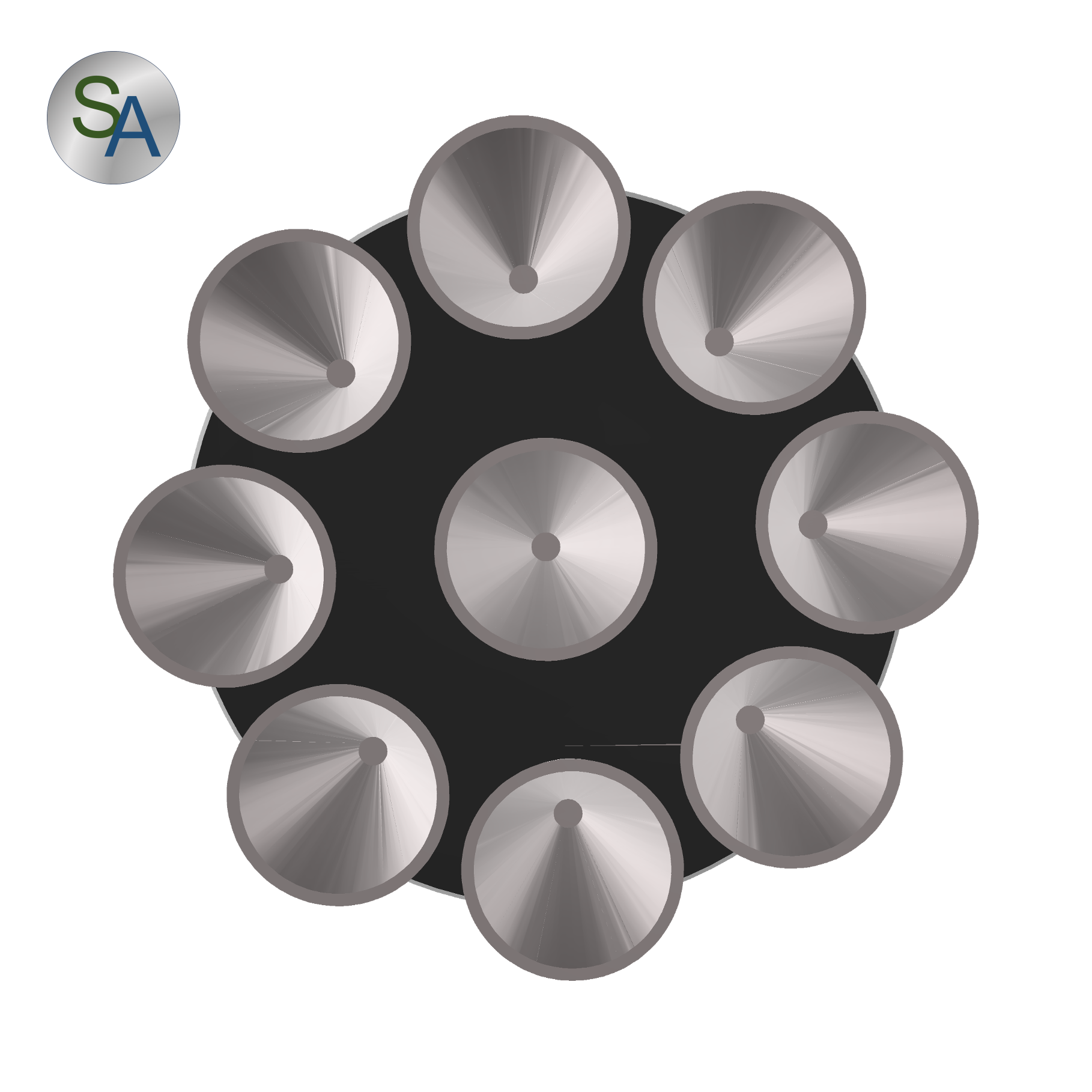 Falcon 9 engine section by Sebastián Alejandro | Download free STL ...