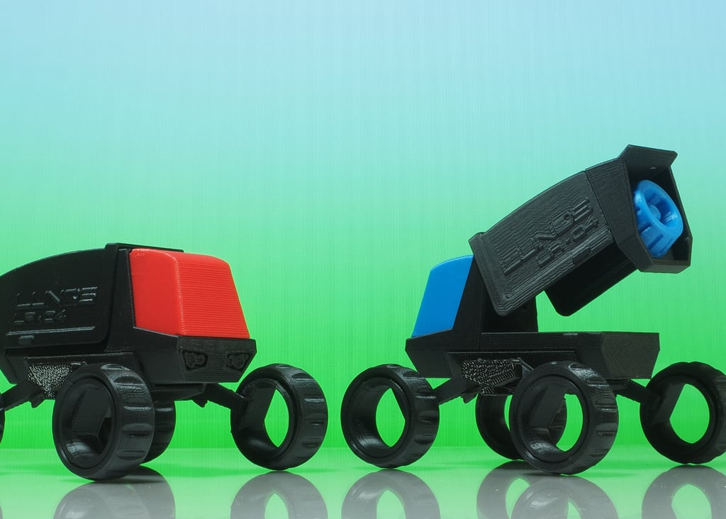 Lunos LR04 Sci-fi space buggy rover toy - no supports - easy print by ...