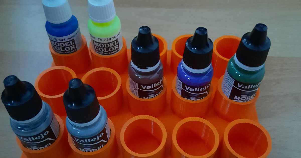 Verf potjes rek by Whodecin | Download free STL model | Printables.com