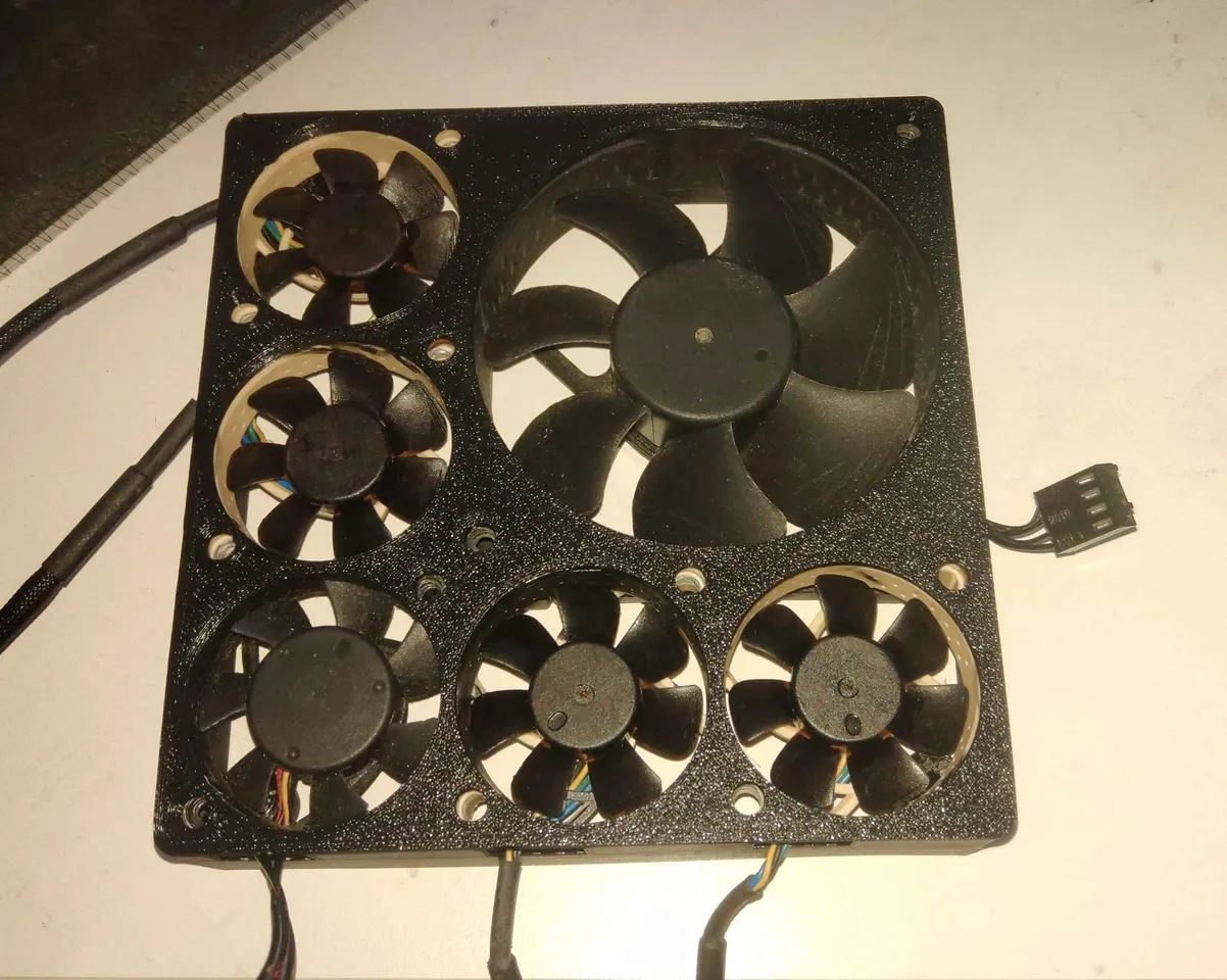 120mm fan cluster by RANDOM PLAYER64 | Download free STL model ...