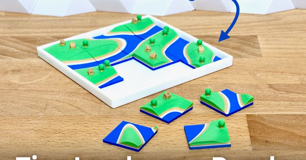 Tiny Landscape Puzzle (terrain map brain teaser) by GlennovitS 3D ...