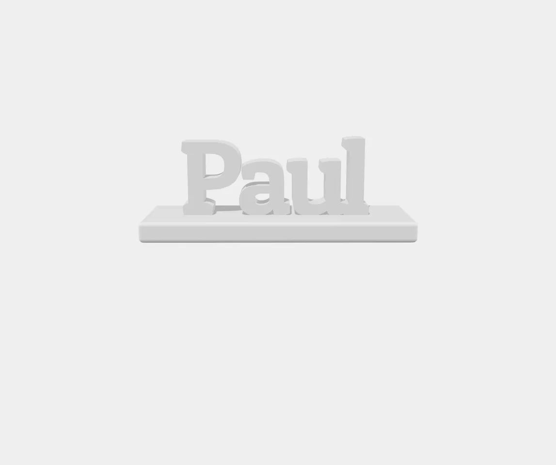 Name Desk Gadget:Paul by 3dPrintPB | Download free STL model ...