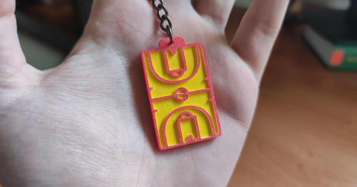 Basketball Court Keychain by Keno | Download free STL model ...